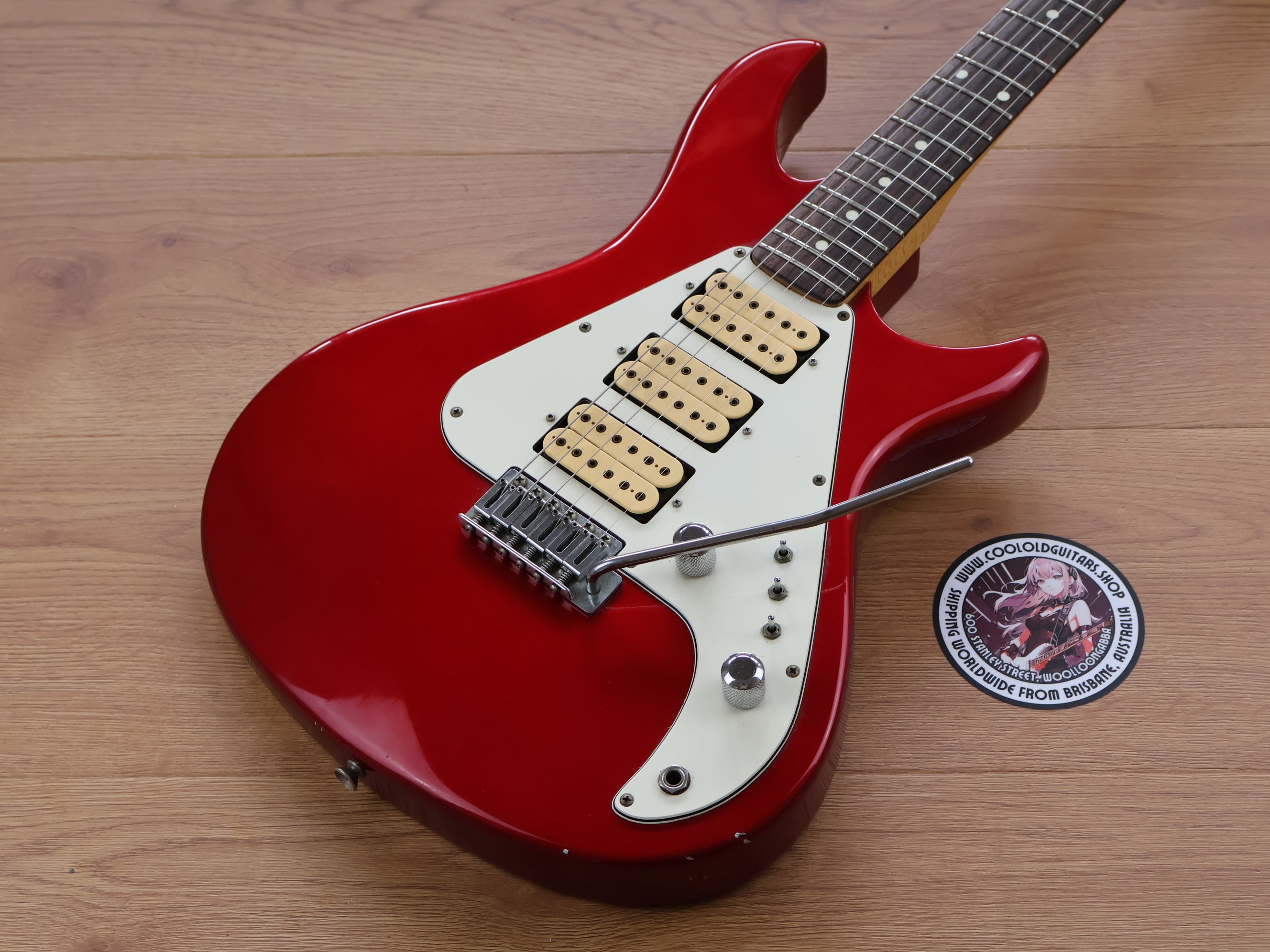 1980's Kawai Aquarius AQ-555 HHH Electric Guitars (Candy Apple Red) – Cool Old Guitars