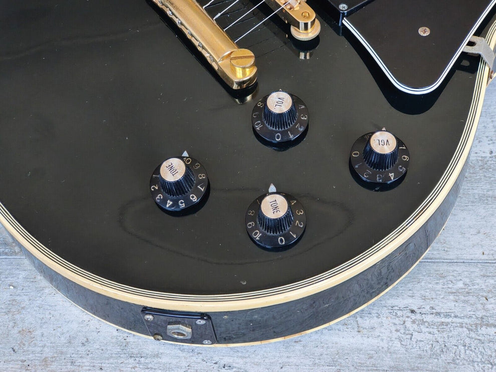 1976 Aria Pro II Japan LC-500 Les Paul Custom (Black/Ebony) – Cool Old Guitars