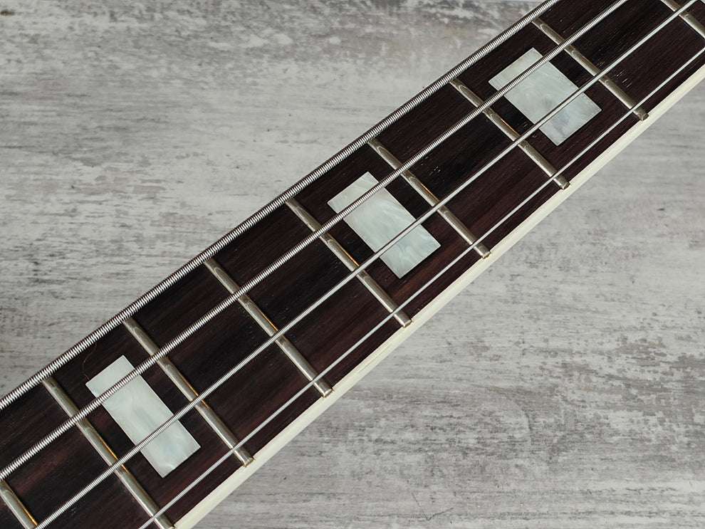 1990 Greco Japan EGB-850 Les Paul Custom Short Scale Bass (White) – Cool Old Guitars