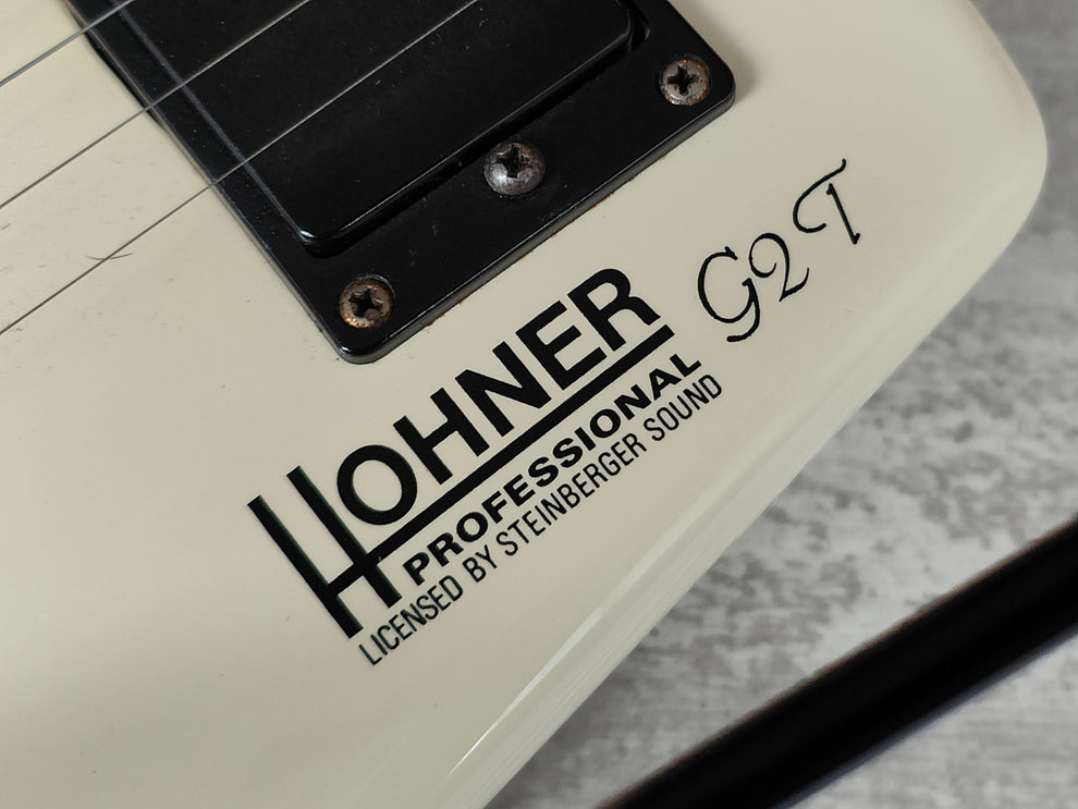 1990 Hohner G2T Headless Guitar w/Steinberger System (White) – Cool Old ...