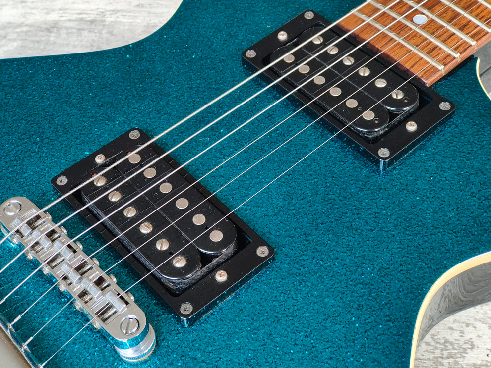 1999 Burny Japan LS-65 Single Cutaway (Blue Sparkle) – Cool Old Guitars