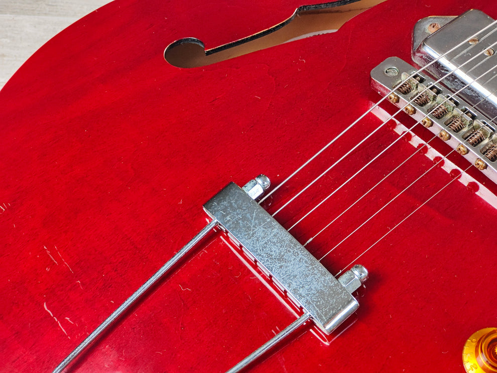 2003 Aria Pro II TA-600 Semi-Hollowbody w/P90's (Transparent Red ...
