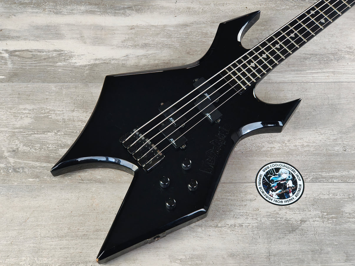 BC Rich 5-String Neckthrough Warlock Bass (Black) – Cool Old Guitars