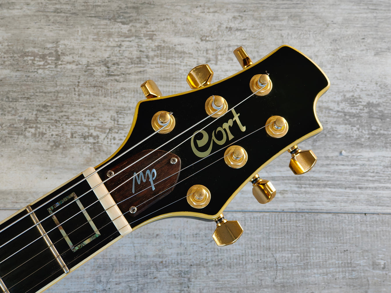 Cort MMP-2 Masterpiece Custom Shop Double Cutaway (Flame Brown Sunburs ...