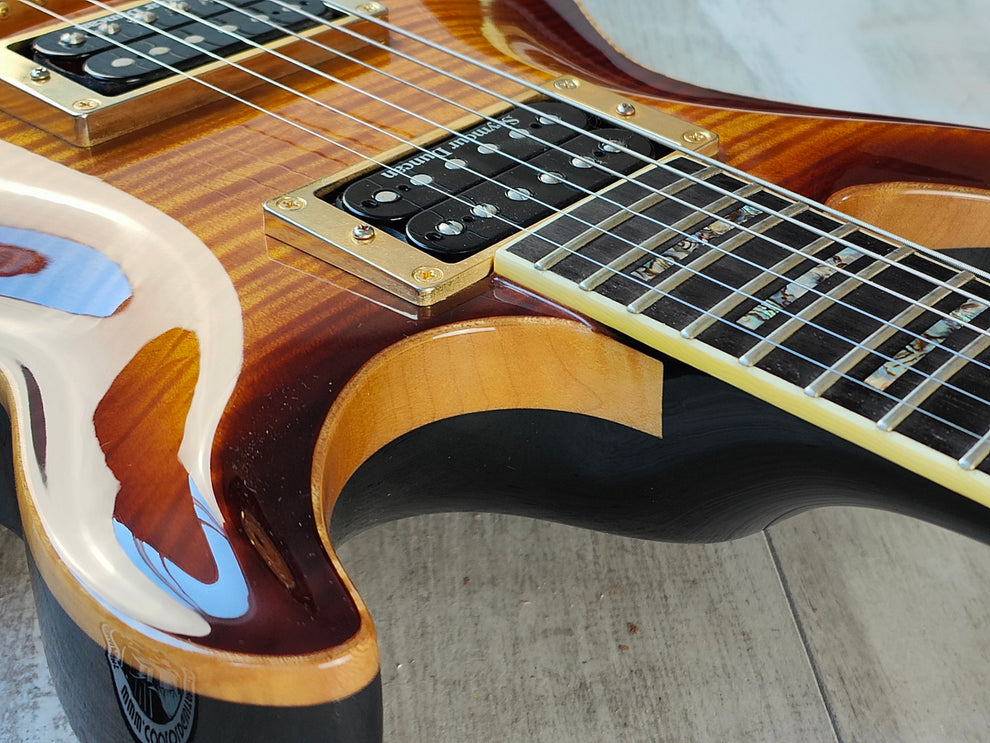 Cort MMP-2 Masterpiece Custom Shop Double Cutaway (Flame Brown Sunburs ...