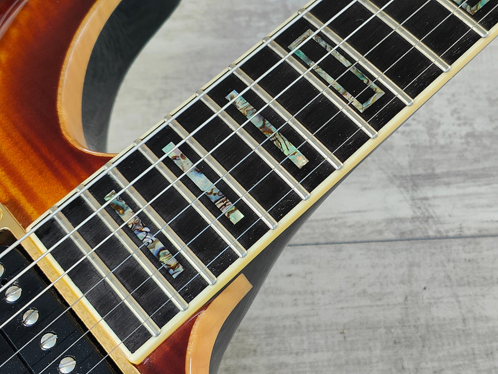 Cort MMP-2 Masterpiece Custom Shop Double Cutaway (Flame Brown Sunburs ...