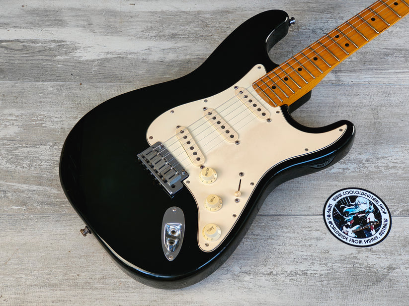 1993 Fender USA American Standard Stratocaster (Black) – Cool Old Guitars
