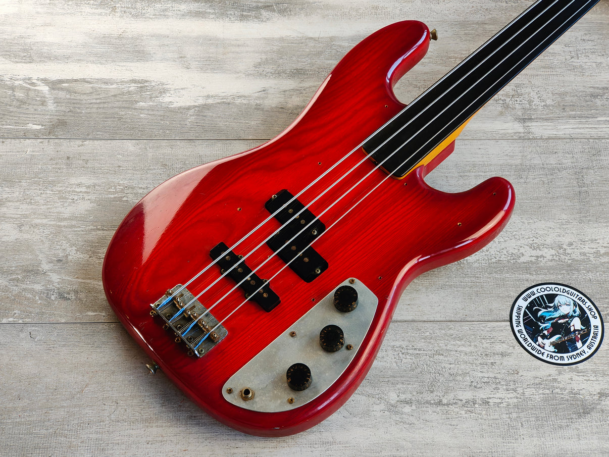 1980's ESP Japan Custom Order Fretless PJ Precision Bass (Transparent ...