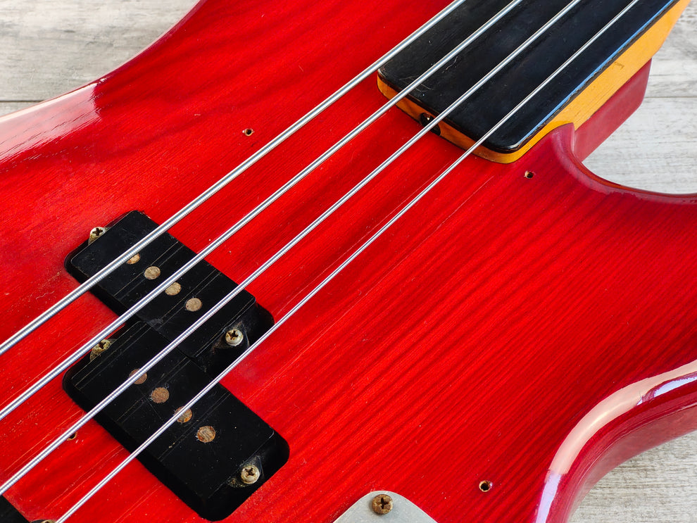 1980's ESP Japan Custom Order Fretless PJ Precision Bass (Transparent ...