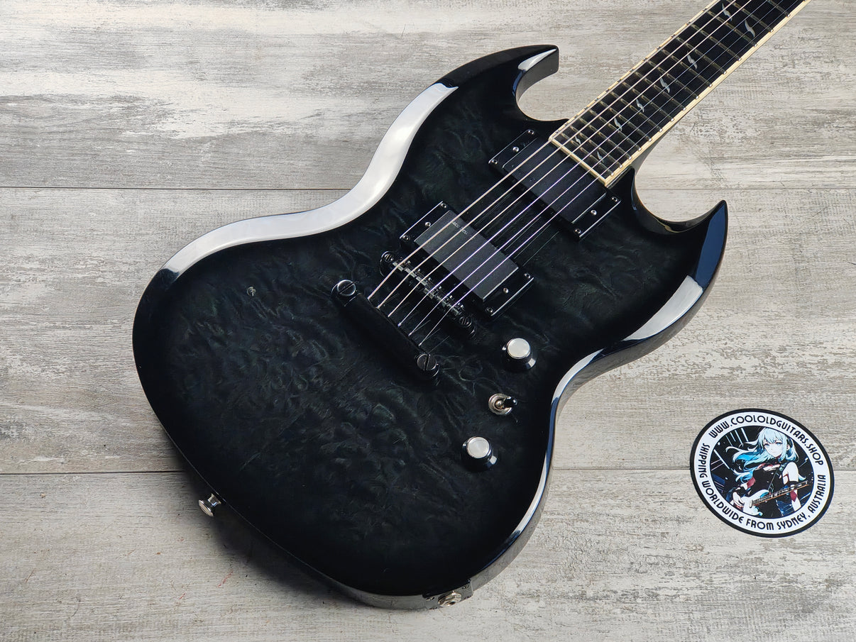 2008 Epiphone SG Custom Prophecy EX Double Cutaway (Midnight Ebony ...