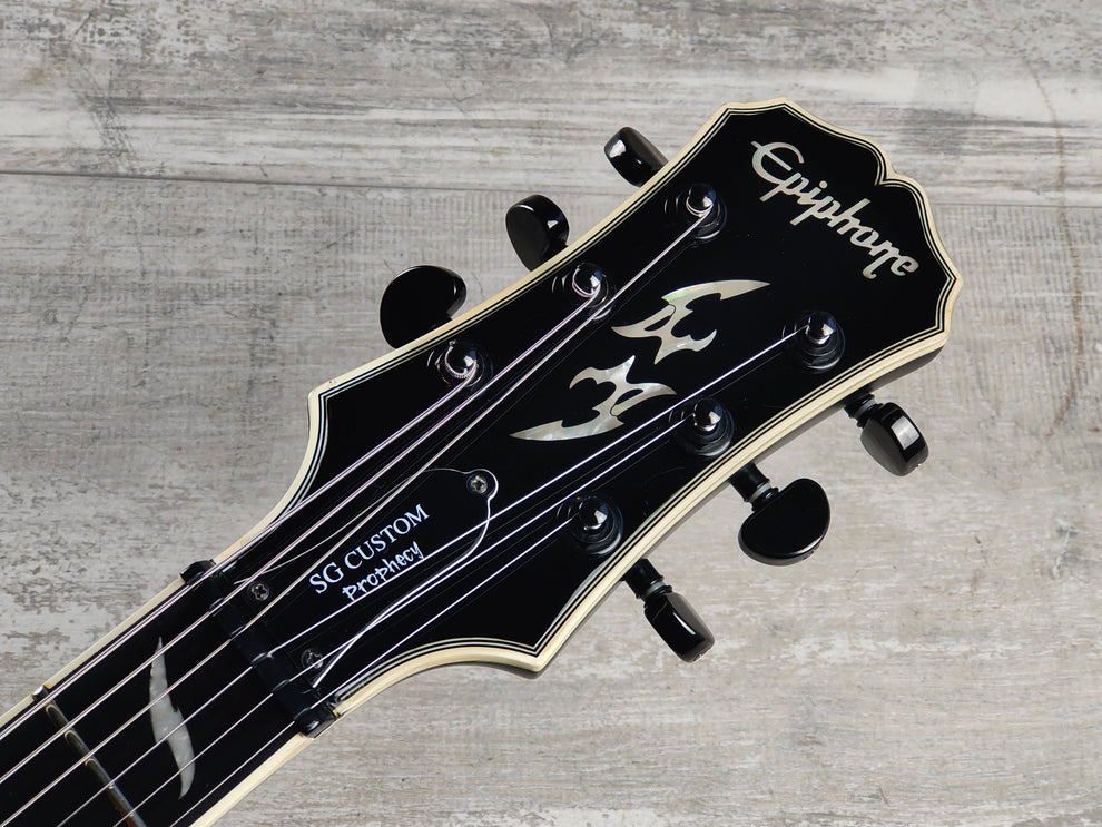 2008 Epiphone SG Custom Prophecy EX Double Cutaway (Midnight Ebony ...