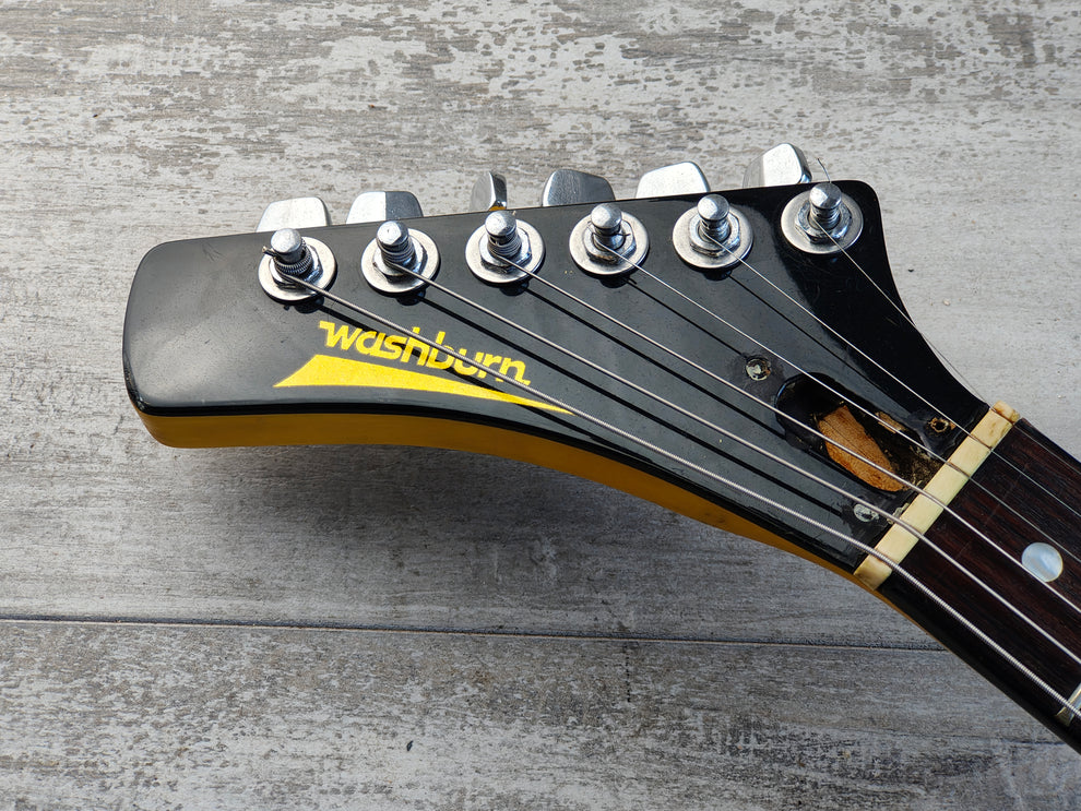 1981 Washburn Japan A-15V Stage Series LH Left Handed Explorer (Yellow ...