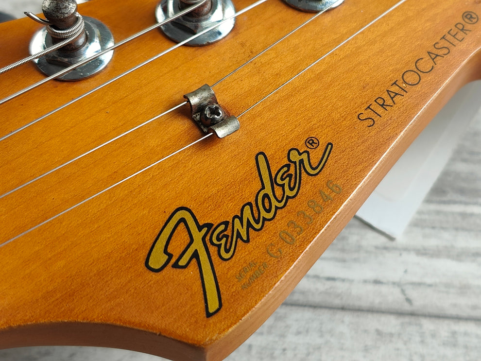 1990 Fender USA Stratocaster Standard (Black) – Cool Old Guitars