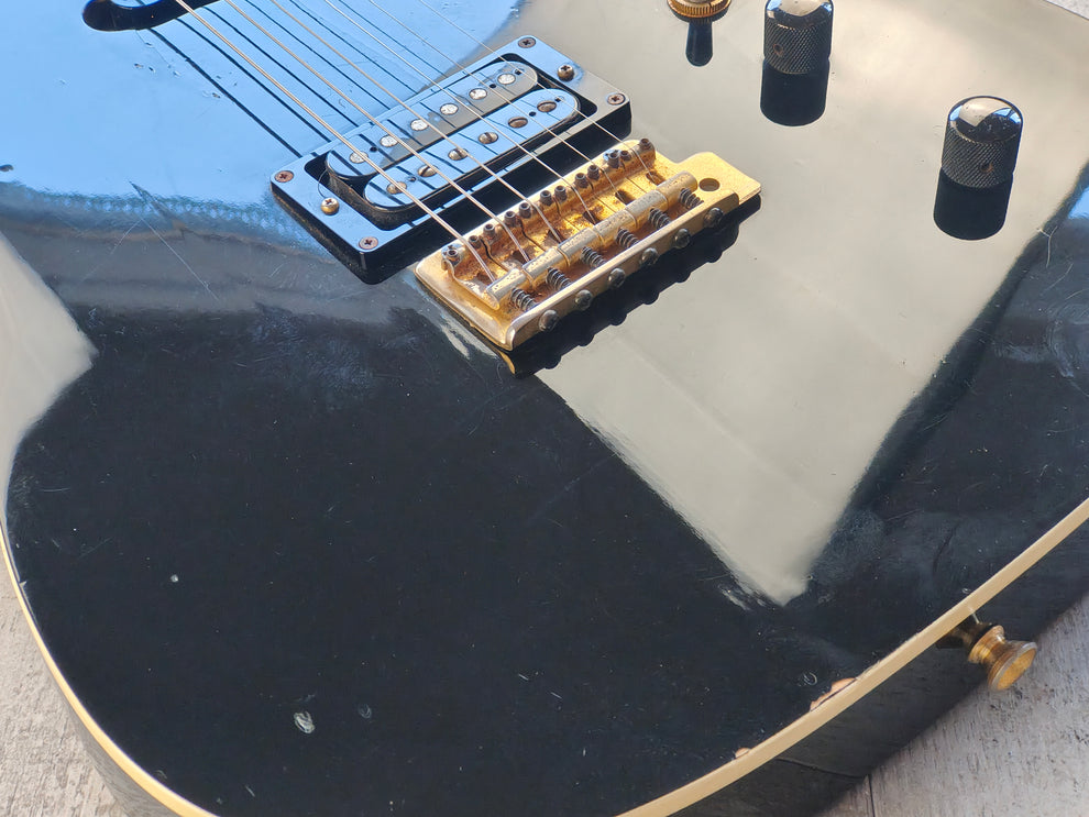 1992 Fernandes Japan TEJ-55 HS Contemporary Telecaster (Black/Gold ...