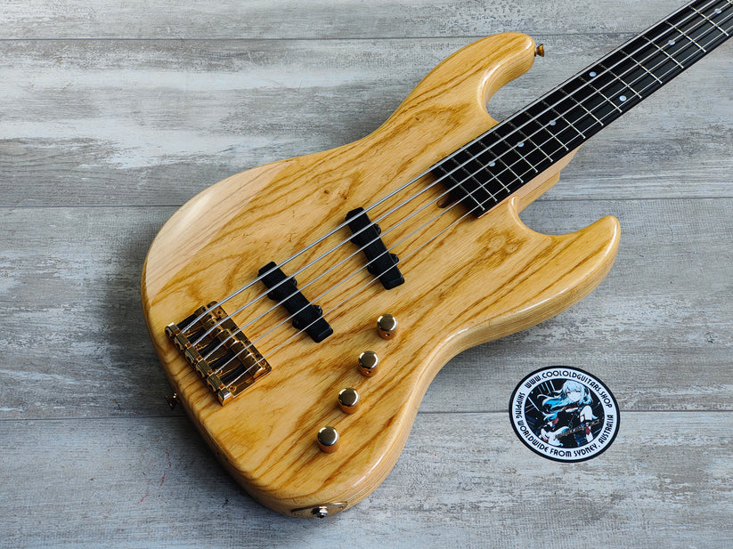 2000's Moon JJ-5 5-String Jazz Bass w/Bartolini's (Natural) – Cool Old ...