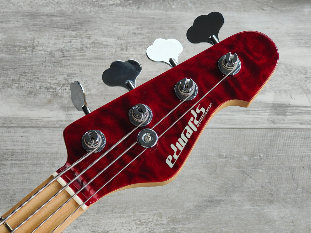 2013 Edwards Japan (by ESP) E-AM-128QM Jazz Bass (Black Cherry) – Cool ...