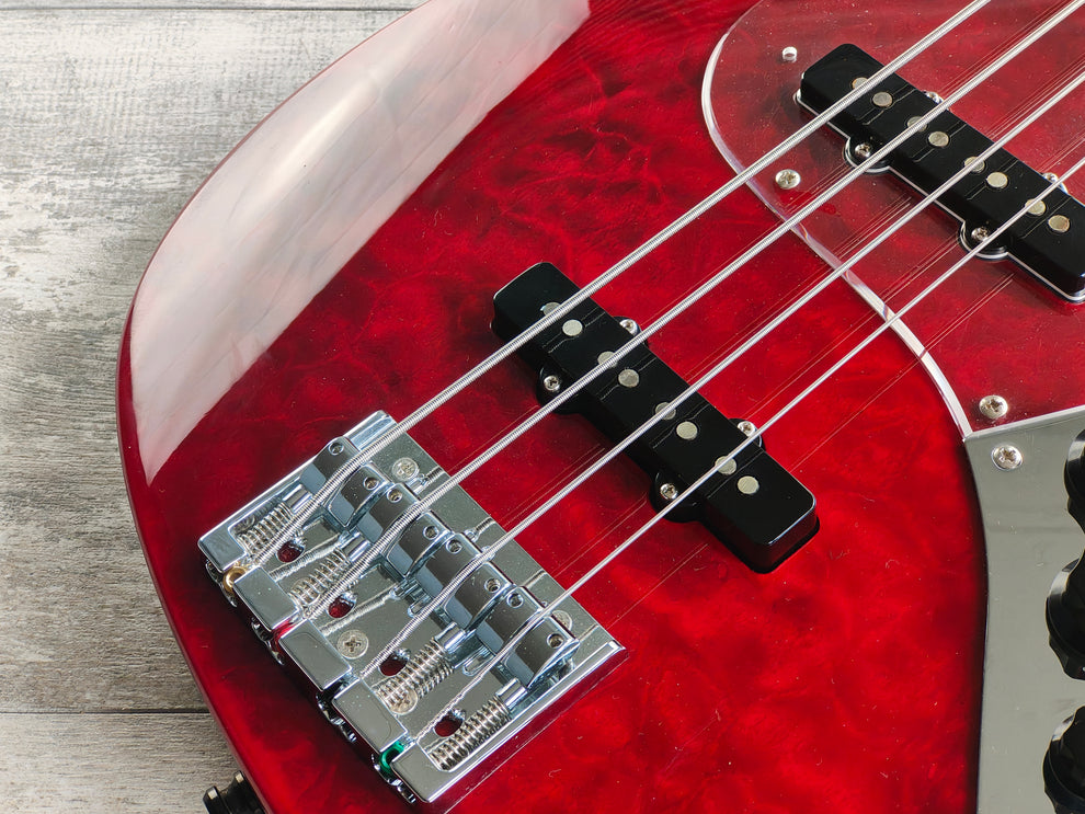 2013 Edwards Japan (by ESP) E-AM-128QM Jazz Bass (Black Cherry) – Cool ...