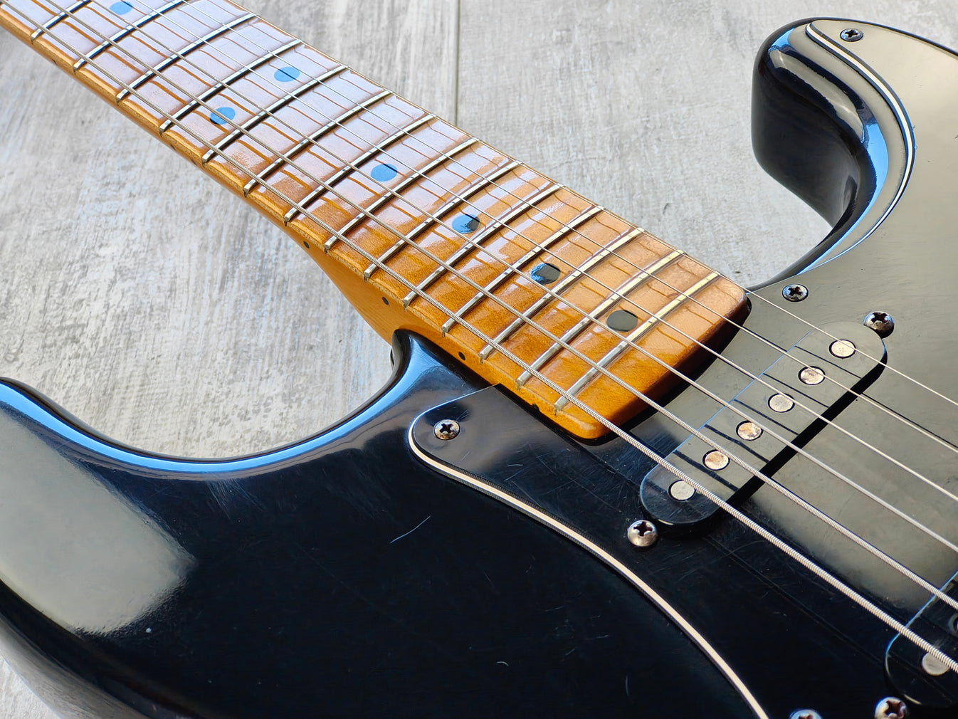 1978 Fender USA Hardtail Stratocaster (Black) – Cool Old Guitars