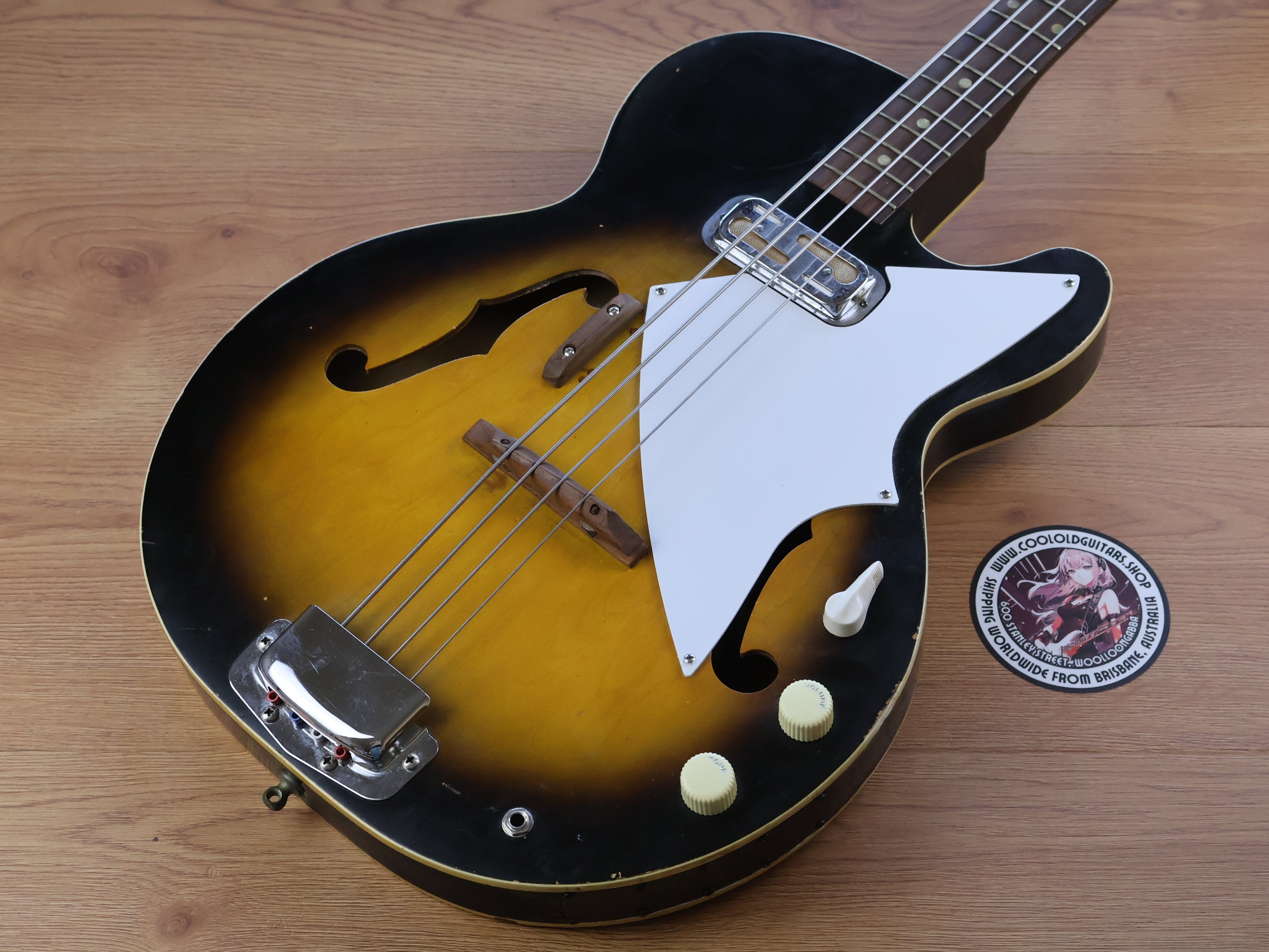 1964 Harmony H22 Hollowbody Bass w/Goldfoil Pickup (Sunburst) – Cool ...