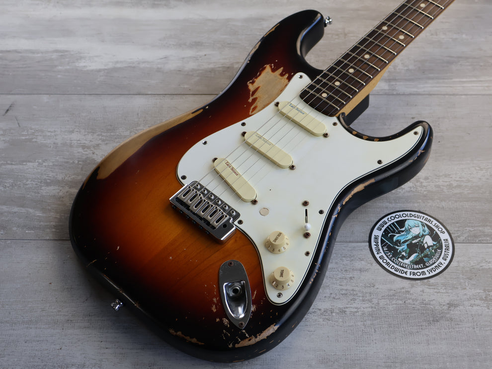 2014 Fender Stratocaster w/Japanese Body + Lace Sensors (Relic Sunburs ...