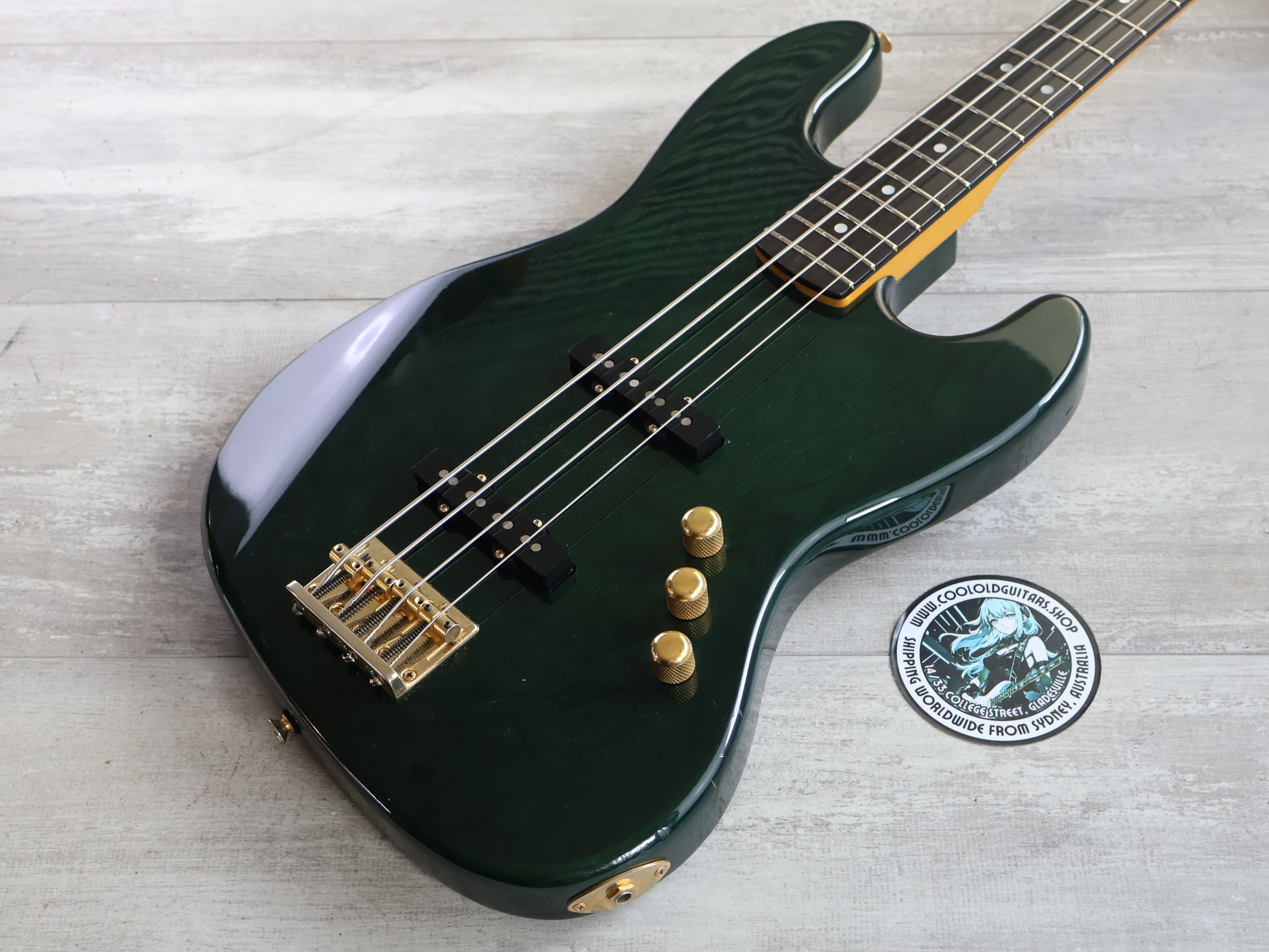 1980's Bill Lawrence Japan "Black Label" Jazz Bass (Transparent Green ...