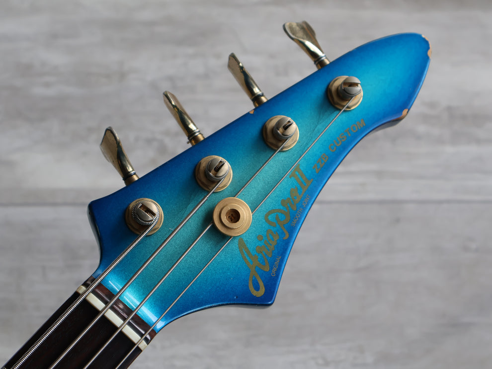 1984 Aria Pro II ZZB-Custom Explorer Bass (Metallic Blue Sunburst ...