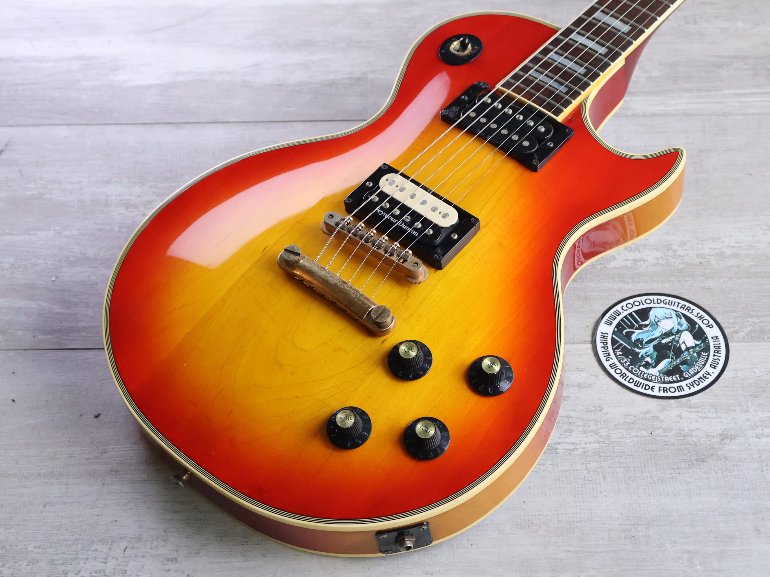 1981 Greco Japan EG-500C Super Power Les Paul Custom (Cherry Sunburst ...