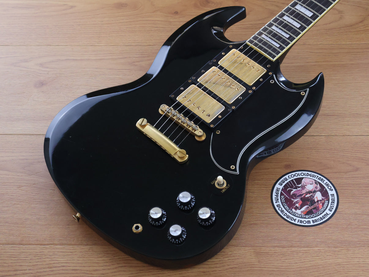 1989 Burny Japan RSG-70 '63 Reissue SG Custom "Black Beauty" (Black ...