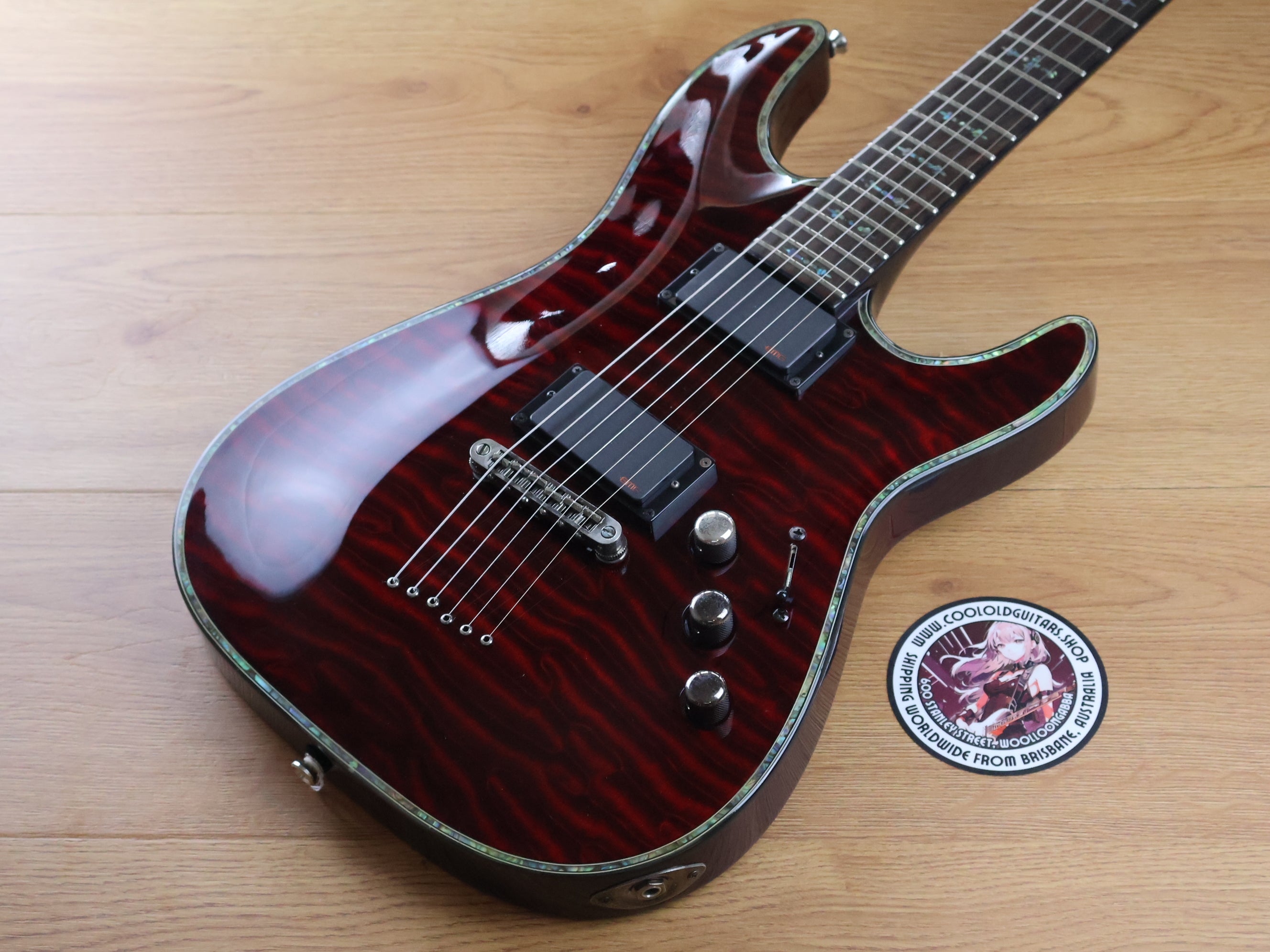 2010 Schecter Hellraiser C-1 w/EMG's (Black Cherry) – Cool Old Guitars