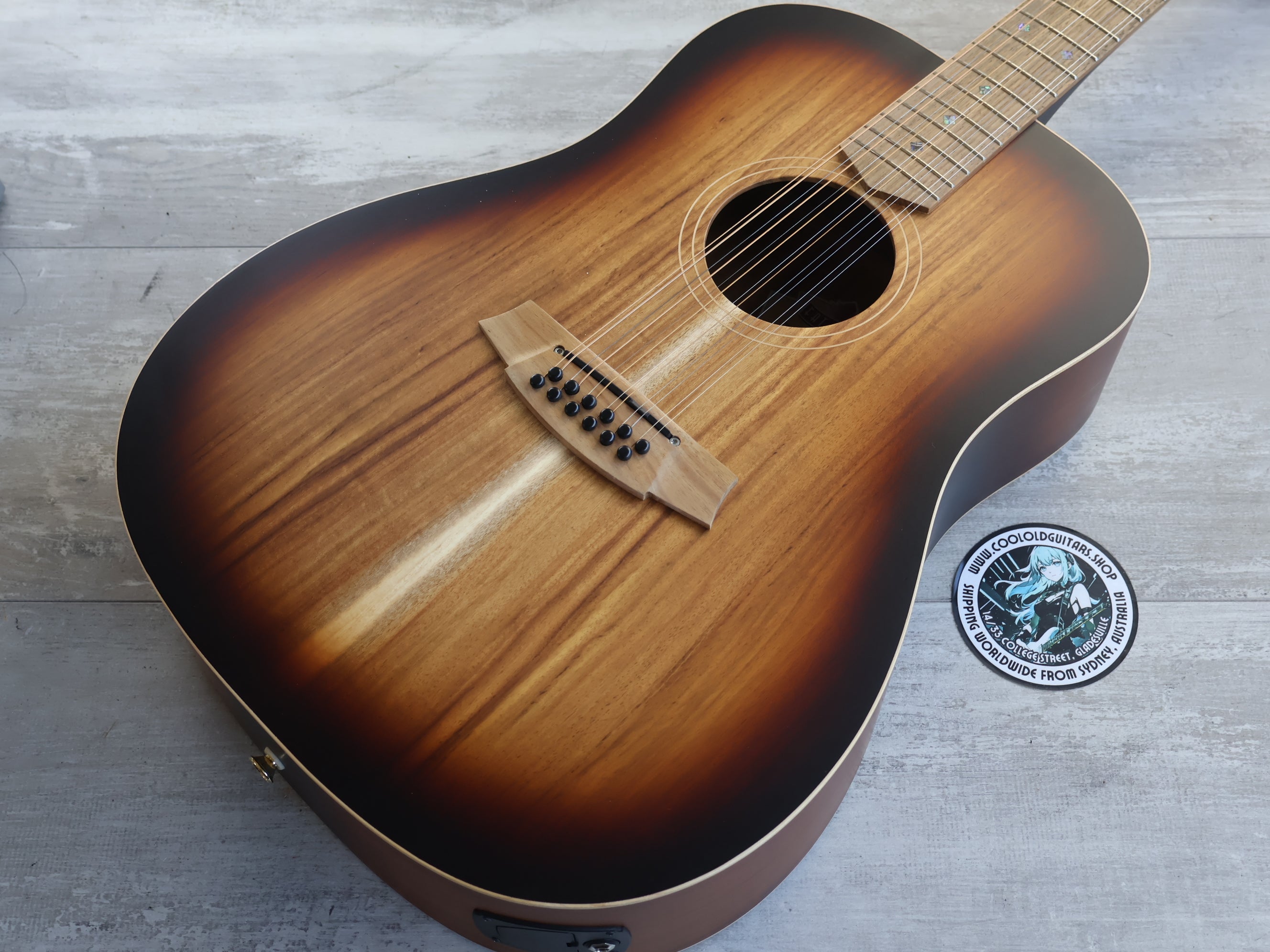 2016 Cole Clark CCFL2E-12-BLBL 12-String Dreadnought Acoustic Guitar w ...
