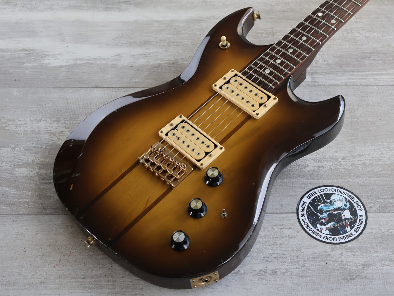 1979 Aria Pro II Japan (Matsumoku) TS-500 Double Cutaway (Oak Shade ...
