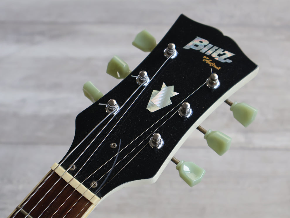 Blitz by Aria Pro II SG Double Cutaway (White) – Cool Old Guitars