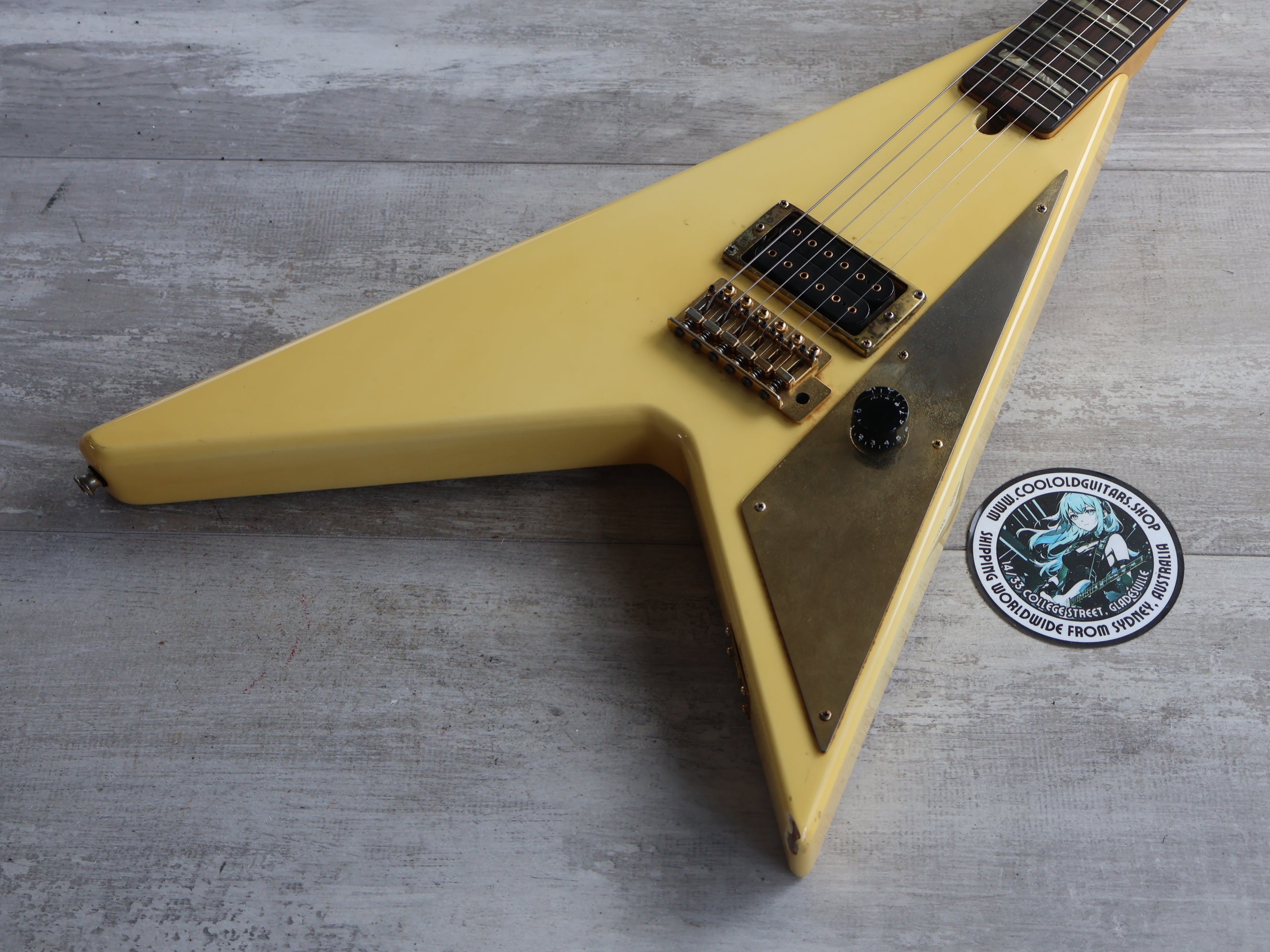 1982 Aria Pro II Japan RR-XX Randy Rhoads Flying V (White & Gold ...