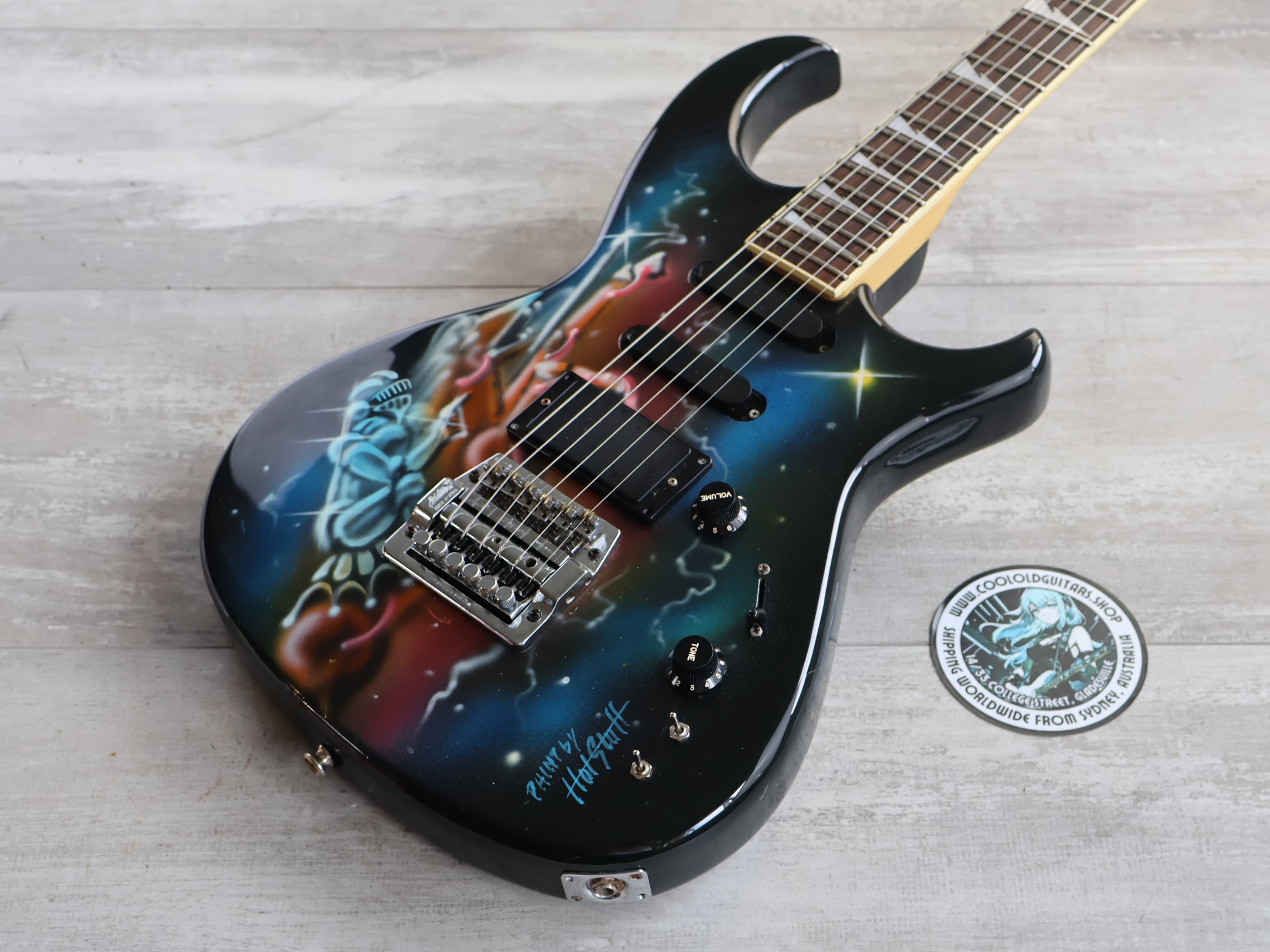 1987 Aria Pro II Japan Stage-III K-pi Mega Metal Superstrat (Airbrushe ...