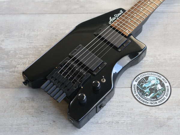 1990's Aria Pro II Interceptor Headless Guitar (Black) – Cool Old Guitars