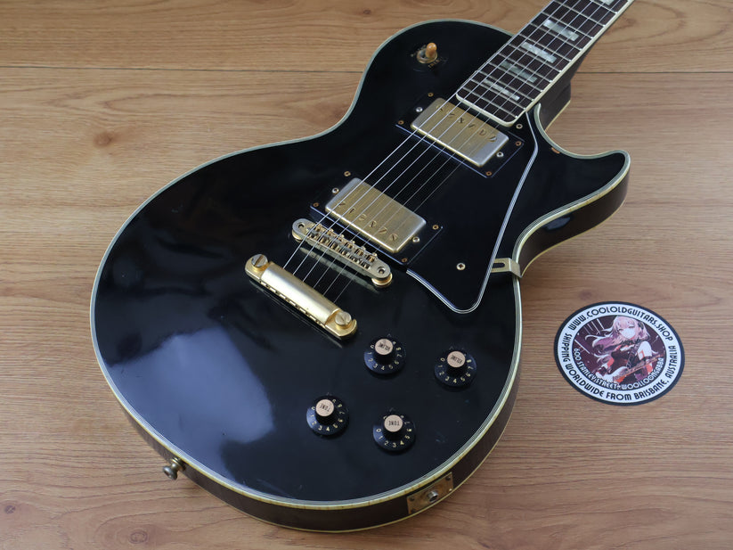 1973 Ganson Japan KLG-360B Les Paul Custom (Ebony) – Cool Old Guitars