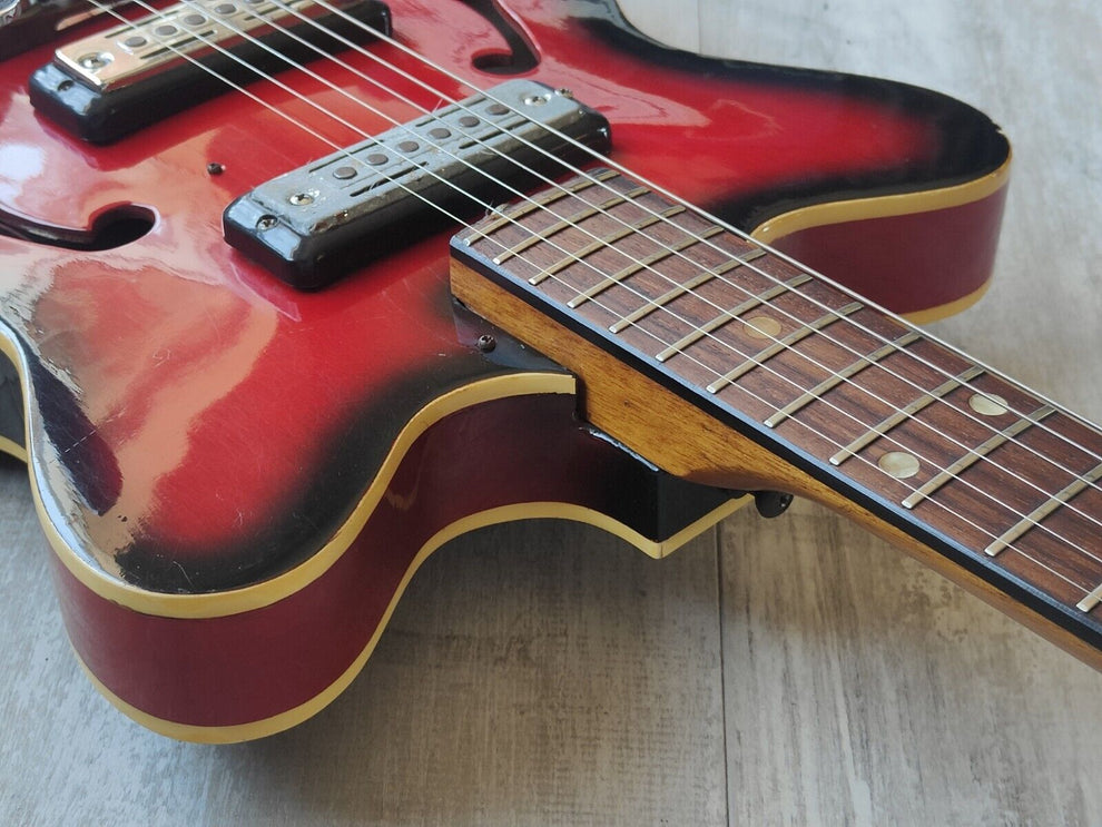 1960's Teisco Japan EP-2L Hollowbody Electric Guitar (Red Burst) – Cool ...