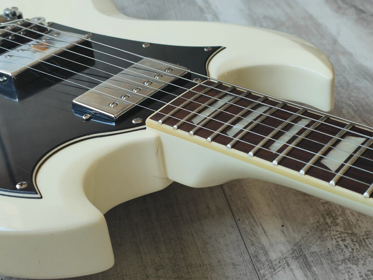 Blitz by Aria Pro II SG Double Cutaway (White) – Cool Old Guitars