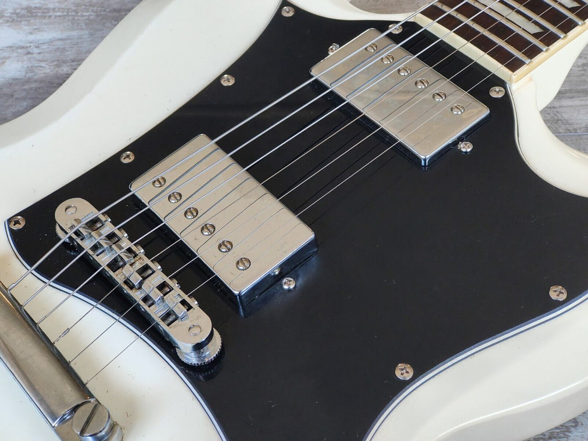 Blitz by Aria Pro II SG Double Cutaway (White) – Cool Old Guitars