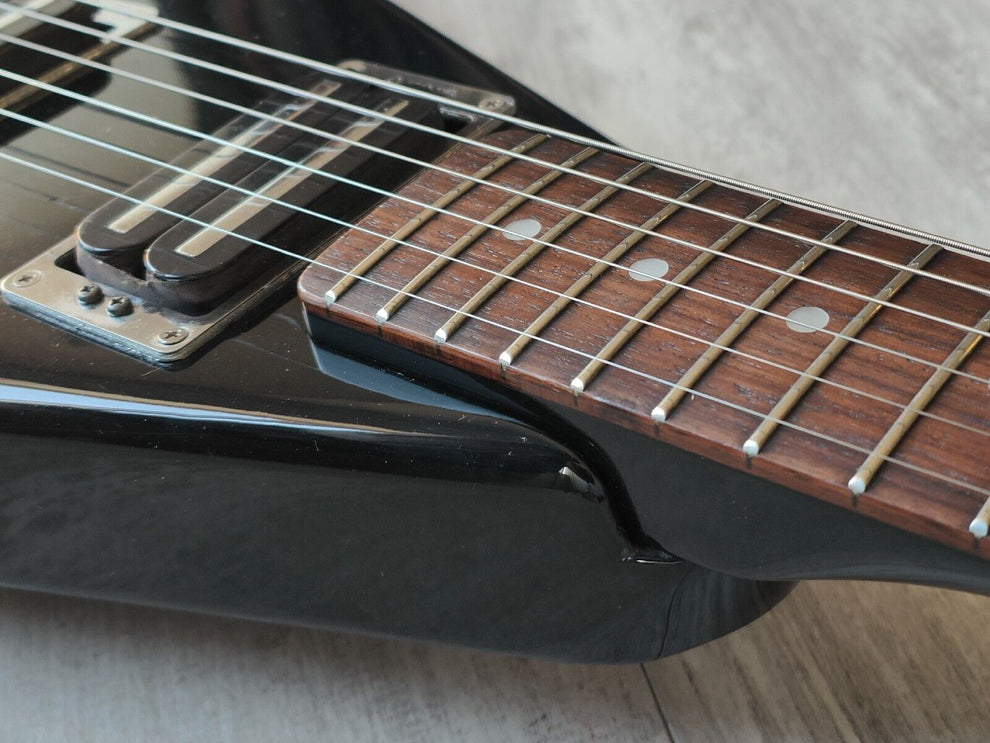 1984 Aria Pro II Japan XX Deluxe Flying V (Black) – Cool Old Guitars
